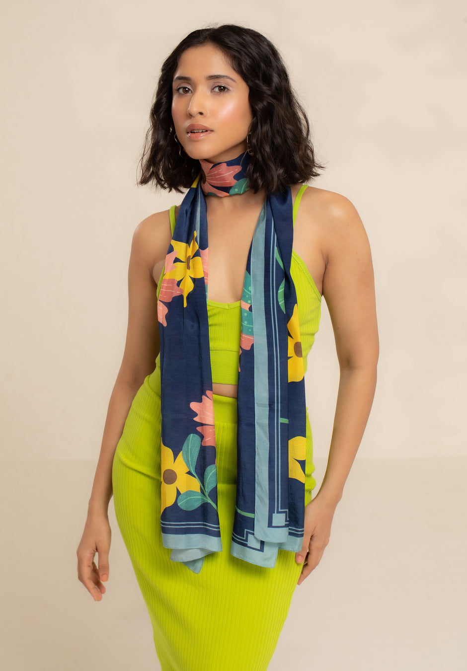 Buy Printed Silk & Cotton Stoles Online for Women - Thee Modern Roots